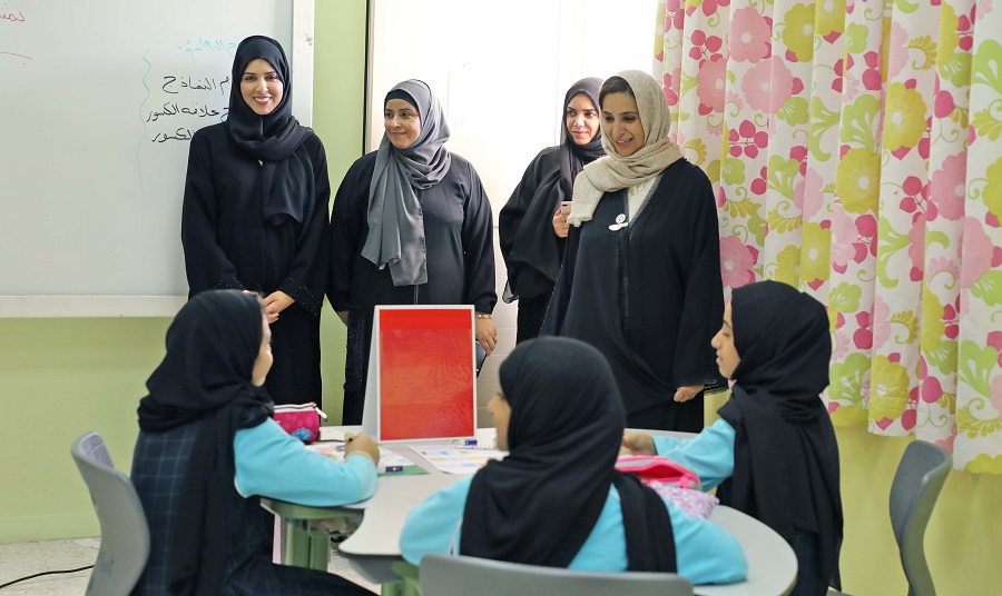 UAE minister spends first day of school with students
